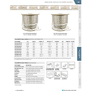 American Lighting ULRL-LED-BL-150 LED 1/2-Inch Rope Light Reel, 150-Feet, Blue 120V Bulk Flexbrite, (1/2")