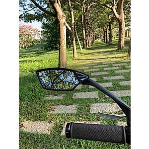 MEACHOW New Scratch Resistant Glass Lens,Handlebar Bike Mirror, Rotatable Safe Rearview Mirror, Bicycle Mirror, (Silver Left Side) ME-006LS