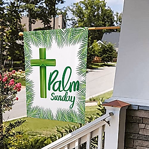 Palm Sunday Garden Flag For Outside Porch Patio Farmhouse Yard Outdoor Decor (12.5"X18" , Double Sided) Without Flagpole