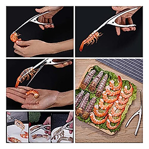 ROEDEER Shrimp Deveiner Tool and Shrimp Peeler Set,Shrimp Cleaner and Butterfly Shrimp,Gift for Shrimp Lovers,Home Kitchen Essentials