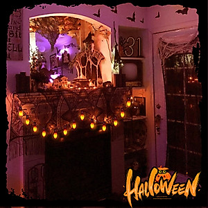 C7 LED Night Light Bulbs, Halloween LED Orange Replacement Bulbs for Outdoor String Lights & Window Candles Chandeliers, E12 Candelabra Base, 0.6 Watt Equivalent to 7 Watt Incandescent Bulb, 25 Pack