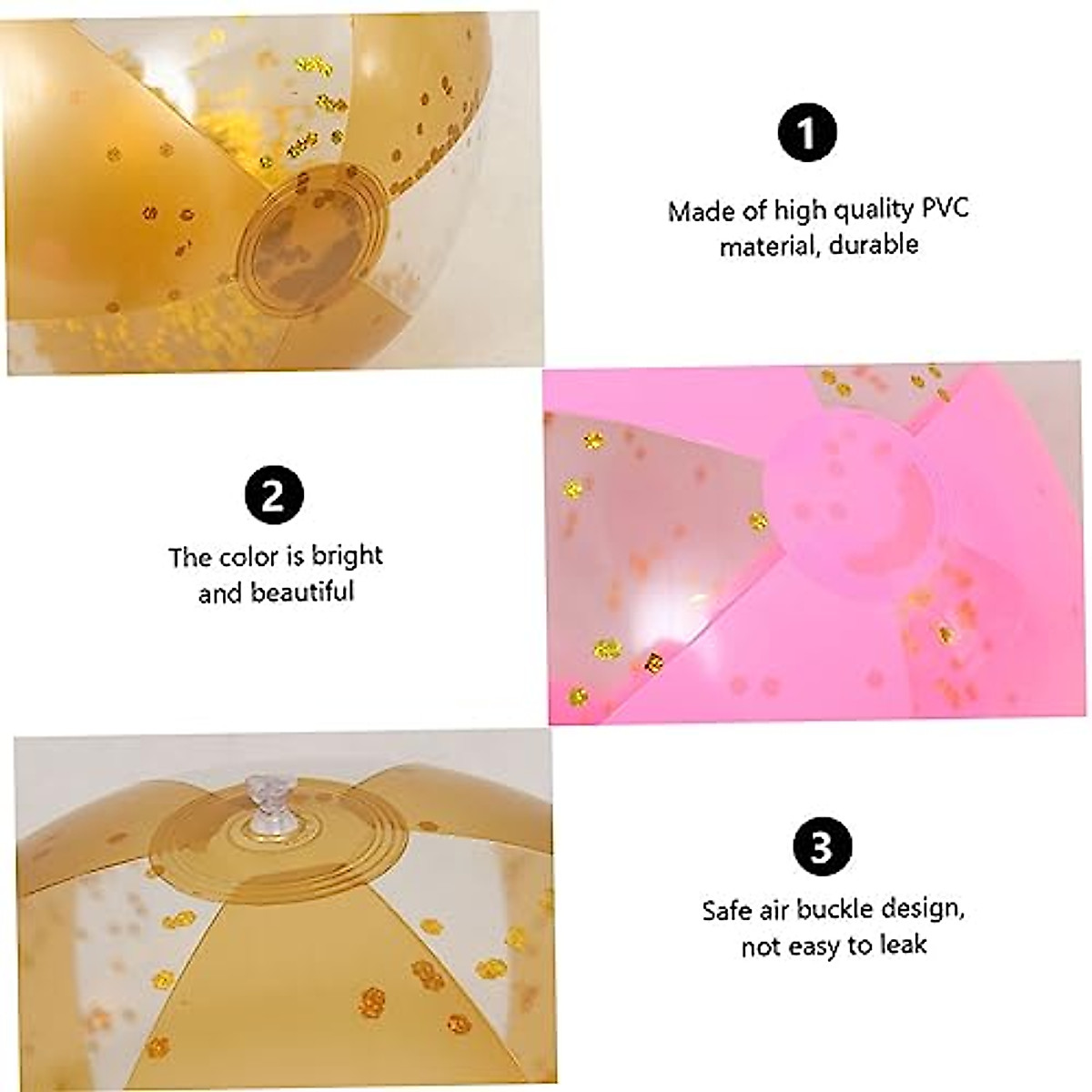 Alasum 4pcs Transparent Beach Ball Boys Beach Toys Childrens Toys Beach Balls for Kids Kid Toy Water Toy Ball Summer Pool Ball Water Playing Ball Pool Party Inflatable Water PVC