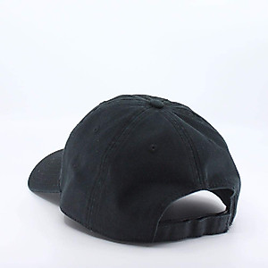 Classic Washed Cotton Twill Low Profile Adjustable Baseball Cap (Black)