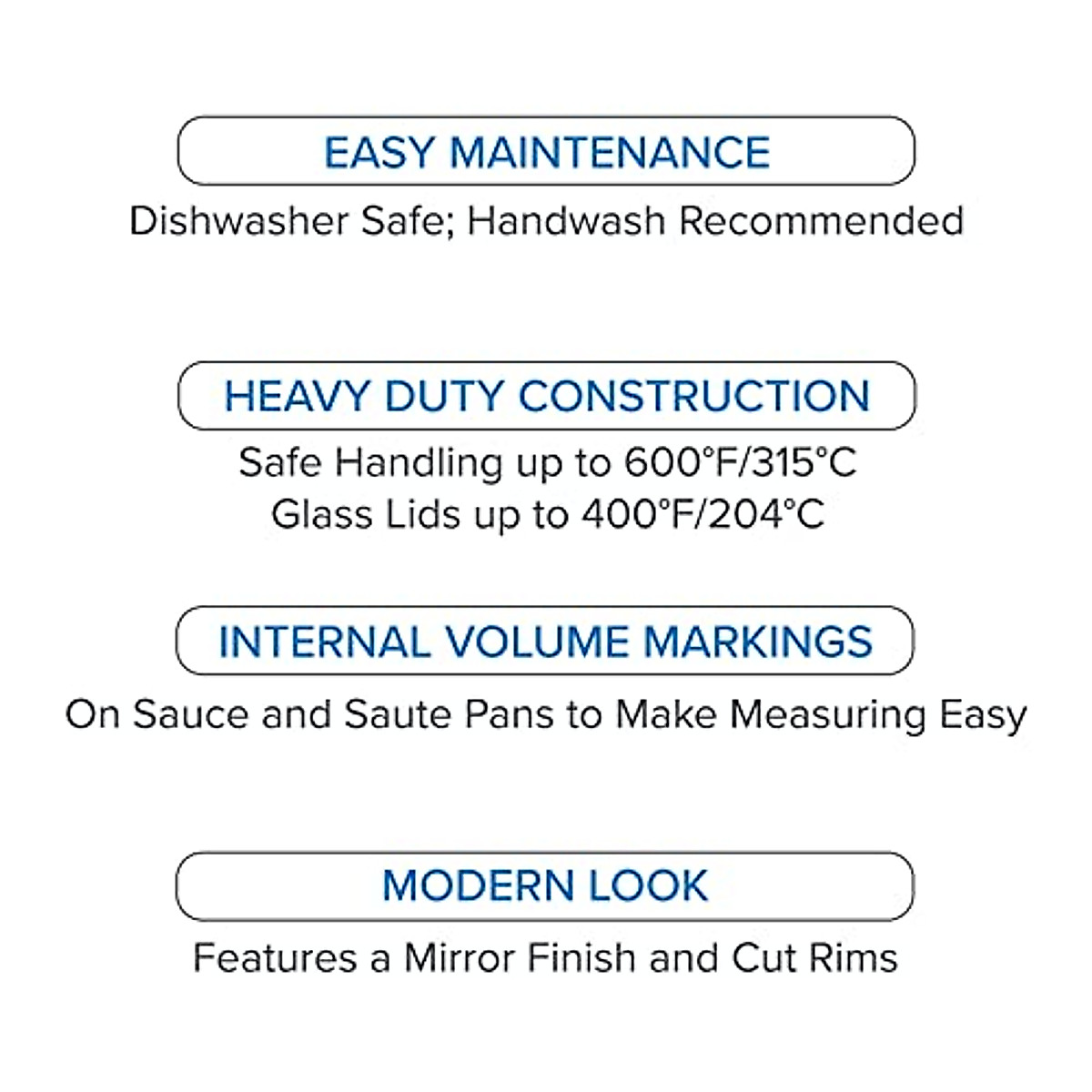 Viking Culinary Contemporary 3-Ply Stainless Steel Cookware Set, 10 Piece, Dishwasher, Oven Safe, Works on All Cooktops including Induction