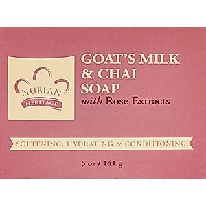 Nubian Heritage/Sundial Creations Goat's Milk and Chai Soap, 6 Count