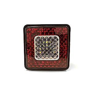 Roane Designs Universal 3" LED Tow Hitch Cover Light - fits 2" inch Receiver Hitch, Driving, Brake, Reverse Trailer Hitch Light