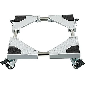 Multi-Functional Furniture Dolly Roller Base Adjustable Movable Base Refrigerator Stand for Washing Machine Refrigerator and Dryer (4 Wheel)
