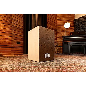 Meinl Percussion Snarecraft Cajon Box Drum with Internal Snares and Bass Tone for Acoustic Music — Made in Europe — Play with Your Hands, Baltic Birch, 2-Year Warranty, Burl Wood (SC80BW)