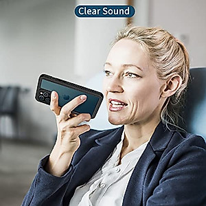 MixMart Waterproof Case for iPhone 12 Pro Built-in Screen Protector Full Boby Protection Anti-Scratch Shockproof Dustproof IP68 Waterproof Phone Case for iPhone 12 Pro 6.1inch Clear Black