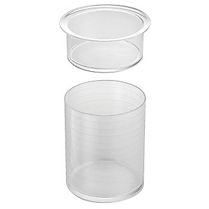 iDesign Hair Tool Organizer Canister for Headbands, Hair Ties and More, The Clarity Collection – 6” x 6” x 7”, Clear