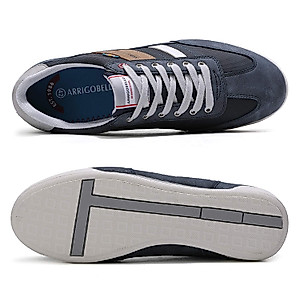 AX BOXING Mens Casual Shoes Fashion Sneakers Breathable Comfort Walking Shoes for Male(AA Navy Blue, Numeric_10)