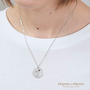 MignonandMignon Combined Birth Flower Necklace Personalized Gift For Mom Multiple Flowers Jewelry Custom Necklace For Women Mothers Day Gift - XLCN-MFL