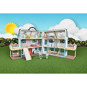 Sunny Days Entertainment Honey Bee Acres Buzzby Farmhouse – 49 Furniture Accessories with 2 Exclusive Figures | 15 Inch Dollhouse Playset | Pretend Play Toys for Kids