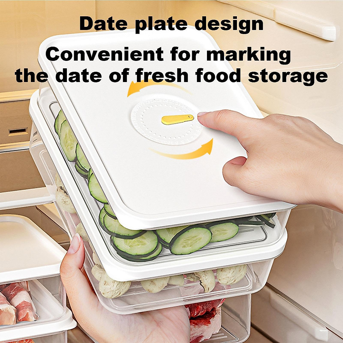 Meat Storage Containers - Bacon Lunch Meat Container - Thickened Freezer Storage Containers, Airtight Food Storage Container For Refrigerator