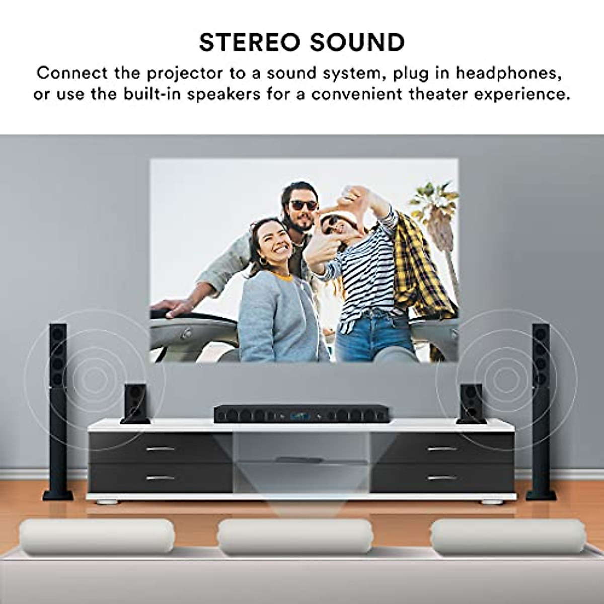 Core Innovations CPJ720BLBY LCD Projector - 16:9 - Portable - Black,4.1"x8.7"x6.7"