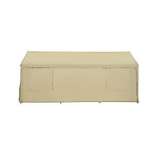 Carport, 10 x 20 ft Heavy Duty Carport with Ventilated Windows, Portable Garage with Removable Sidewalls & Doors, All-Season Car Canopy for Auto, Truck, Boat, SUV, Beige CP01