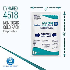 Dynarex 4518 Instant Cold Pack with Urea, 5"x9", Pack of 24