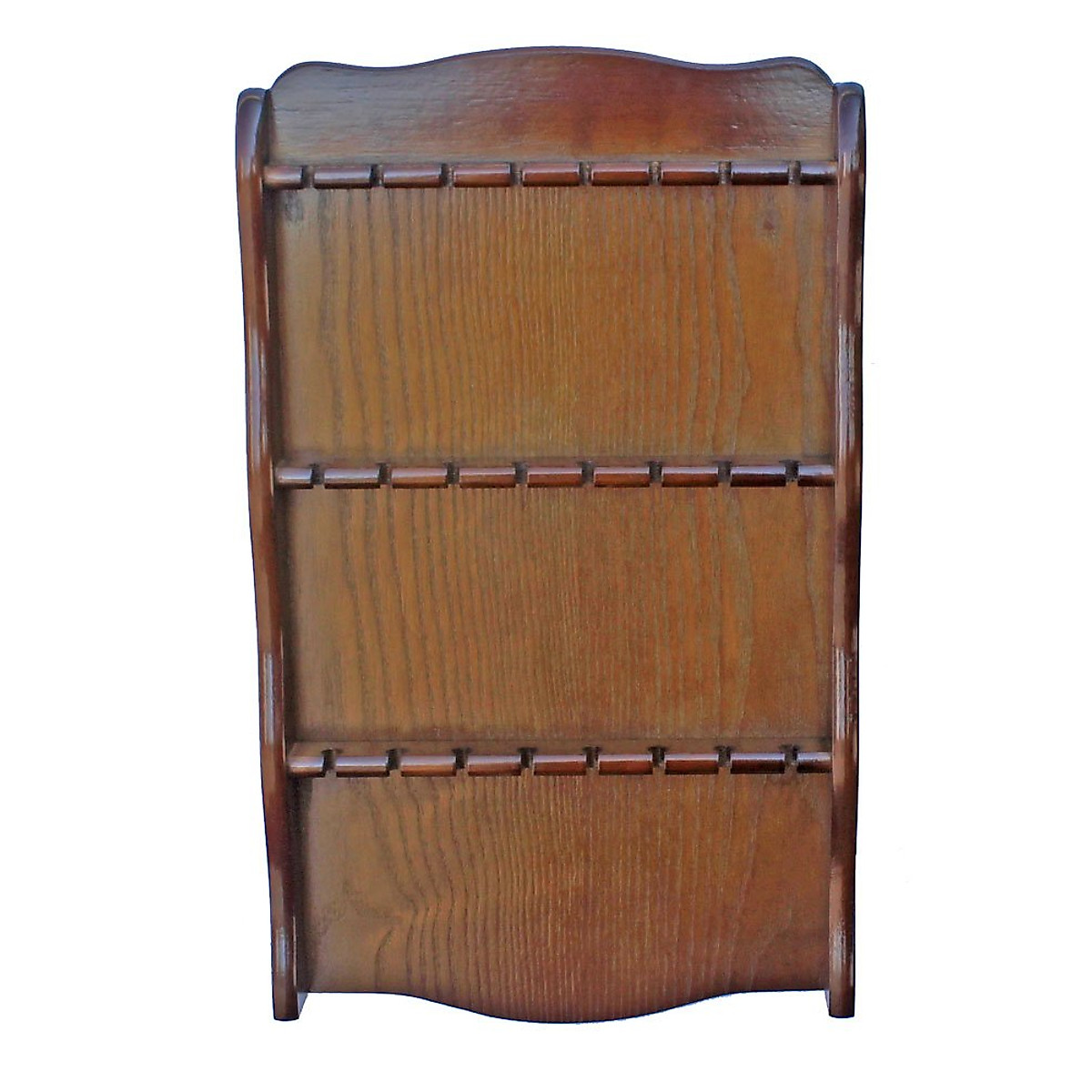 Spoon Rack Holder to hold 24 Souvenir Spoons Teaspoon Collection Walnut Finish Display Case No Door