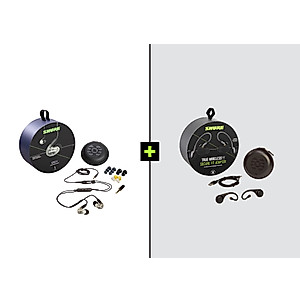 Shure AONIC 4 True Wireless Earbuds Bundle - Sound Isolating Earphones + RMCE-TW2 Bluetooth Adapter, Detailed Sound, Dual-Driver Hybrid, Secure In-Ear Fit, Durable Quality - White