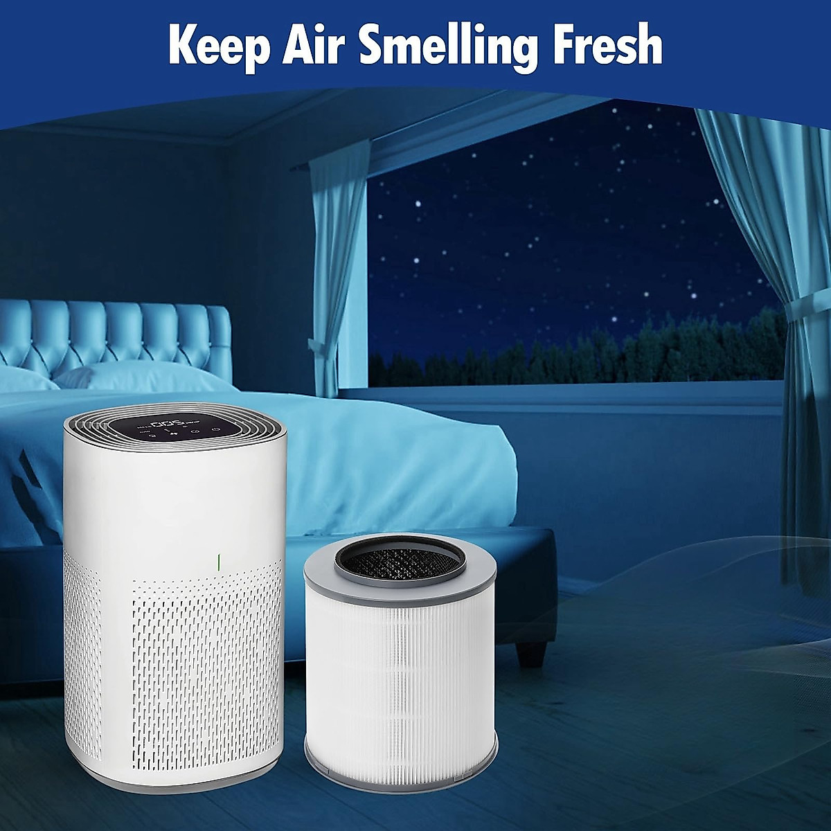 Senowi 2 Pack 12030 Medium Room True HEPA Air Purifier Replacement Filter Compatible with Clorox 11030 & 11031 Air Cleaner Purifier for Home, 1,000 Sq. Ft. Capacity, Part #12030