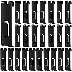 25 Pcs Black Notch Hook for Wire Grid Wall Picture Hook Metal Display Hook Hanger Utility Notch Grid Wall Hangers Grid Wall Accessories for Photo Frame Painting Arts Center Grid Panel