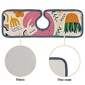 Kitchen Faucet Absorbent Mat 4 Pieces Cute Spring Flower Cat Faucet Sink Splash Guard Bathroom Counter and RV,Faucet Counter Sink Water Stains Preventer