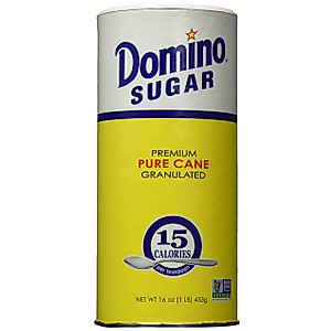 Domino Premium Pure Cane Granulated Sugar with Easy Pour Recloseable Top 16 oz. (Pack of 6)
