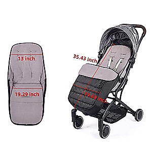 XIFAMNIY Universal Baby Thicken Stroller Footmuff Bunting Sleeping Bag to Protect Baby from Winter Cold Weather in Pushchair, Pram(Grey)