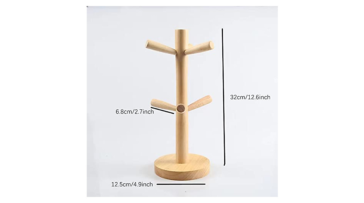 Stylish Bamboo Mug Holder Tree for Your Countertop