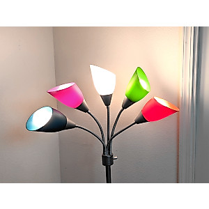 2-Pack 4-1/2" Quaray T50 Color Plastic Lamp Shade for Floor Lamp (White)