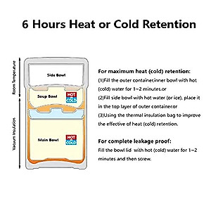 Tajavl Bento Lunch Box, 64oz Thermos for Hot Food, 3-Tier Stackable Insulated Food Jar, Vacuum Stainless Steel Leakproof Soup Container for School Office Outdoors