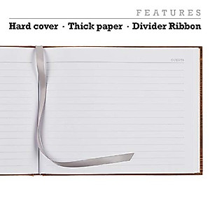 Global Printed Products Wedding Guest Book 9"x7" (Rustic Design) - WGB-RST