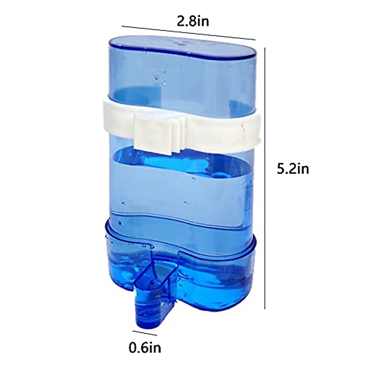 Parakeet Water Dispenser, Automatic Water Drink No Spill Clear Container Cockatiel Cage Accessories Automatic Feeding for Budgies,Finch and Other Bird 2pcs
