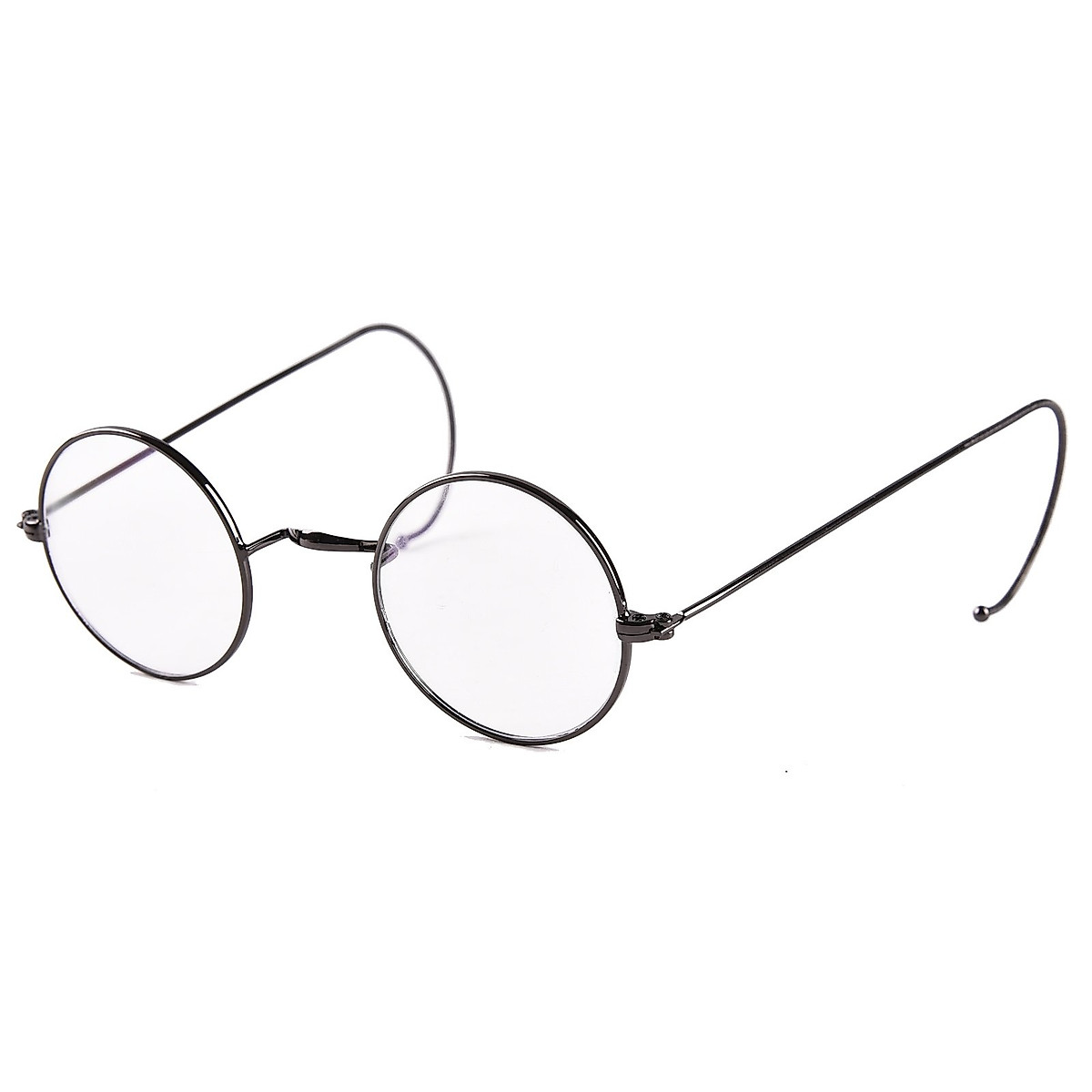 Agstum Retro Small Round Optical Rare Wire Rim Eyeglasses Frame (Gunmetal, 43)