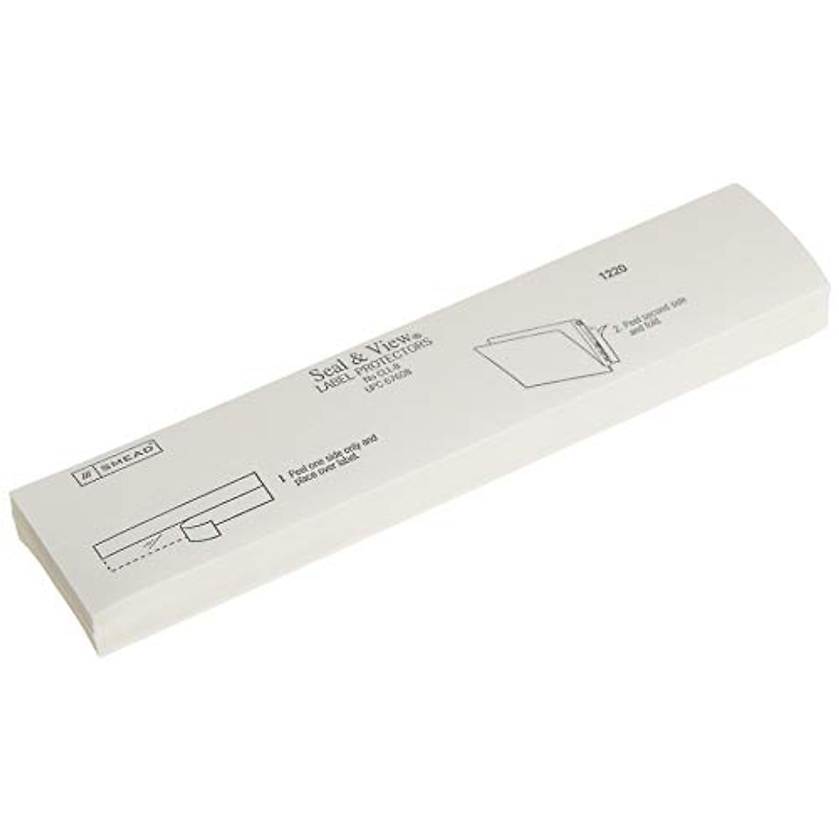 Smead Seal and View® Clear Label Protector, Size 8" W x 1-11/16" H before folding, 100 per Pack (67608)