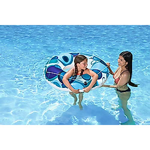 Poolmaster 48-Inch Swimming Pool Float Inner Tube, Teal Bright Circles