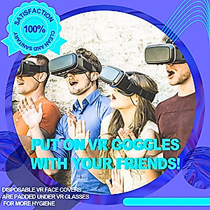 1000 Pcs Disposable VR Mask Breathable Eye Mask VR Face Cover Non Woven Sanitary Cloth Universal Gear VR Padding VR Face Mask VR Accessories Compatible with Headsets Virtual Reality (Black)