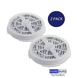 PUREBURG Replacement HEPA Filters Compatible with FridaBaby 3-IN-1 Air Purifier, Activated carbon 2-in-1 Air Clean Dust VOCs Odor PM2.5 Smoke,2-Pack