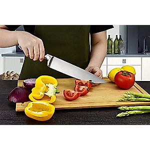 BC.HINGER 8 Inch Professional Chef Knife, German High-Carbon Stainless Steel Cutlery, Kitchen Knife with Ergonomic Handle and Gift Box, Full Tang, Ultra Sharp Blade,Suitable for Meat and Vegetable