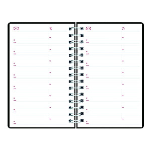 Brownline 2023 DuraFlex Daily/Monthly Planner, Appointment Book, 12 Months, January to December, Twin-Wire Binding, 8" x 5", Black (CB634V.BLK-23)