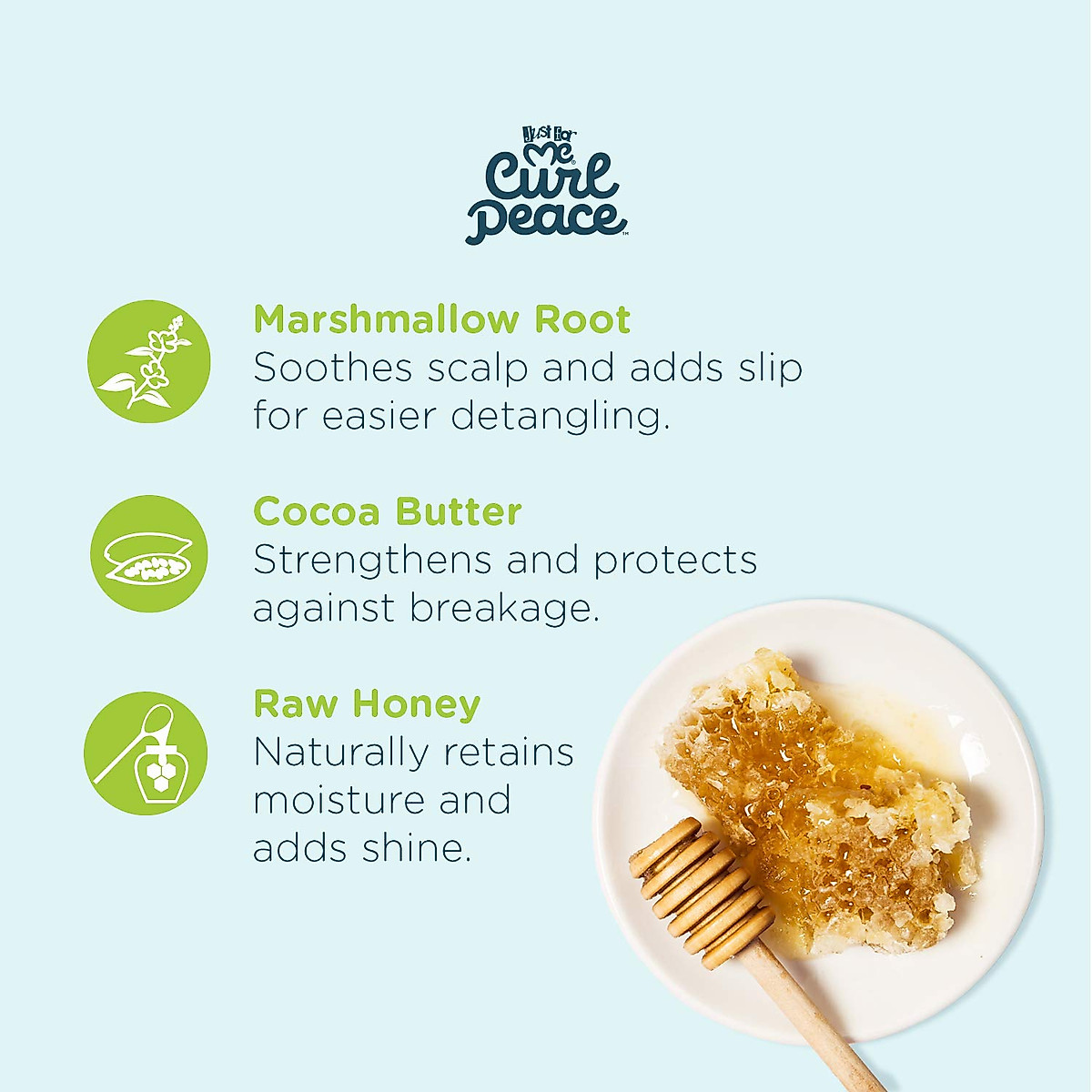 Just For Me Curl Peace Ultimate Detangling Shampoo (3 Pack) - Cleanses & Hydrates, Contains Marshmallow Root Extract, Cocoa Butter & Raw Honey, Sulfate Free, No Animal Testing, 12 oz