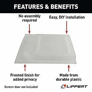 Lippert 234101 RV Entry Door Bubble Slider Panel Clear , White