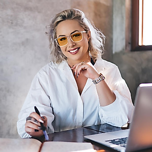 Okany Blue Light Blocking Glasses Gaming ESports Computer Glasses Powerful Professional Screen Filter, 2.0 Upgraded Technology Anti-Fatigue Anti Glare UV Protection Game Glasses for Women Men