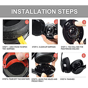 Replacement Earpads Compatible with Beats Solo 2 & Solo 3 Wireless On-Ear Headphones, Soft Memory Foam and Protein Leather Headset Ear Cushion Cover,Stronger Adhesive