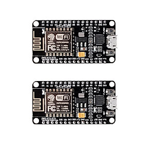 Stemedu 2PCS 2.4G WiFi 4MB Serial Module ESP8266 NodeMCU CP2102 Devkit ESP-12E Development Board - Open Source IoT Module for Ar duino