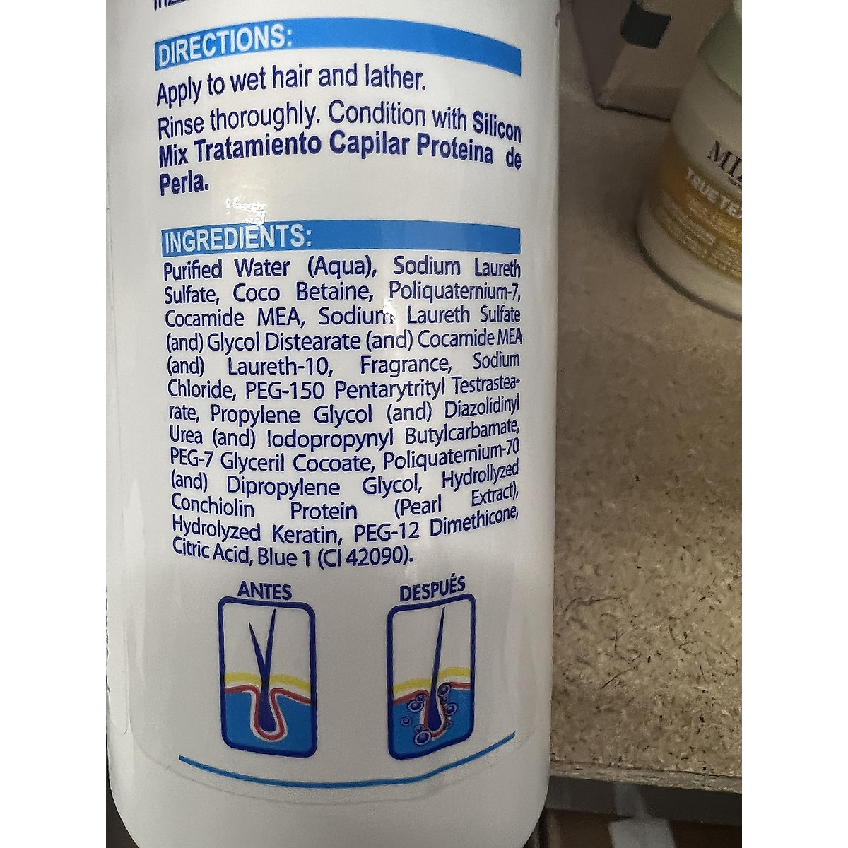 Silicon Mix Protieina De Perla Shampoo 16oz & Treatment & Leave-in 8oz & Polisher 4oz "Set"