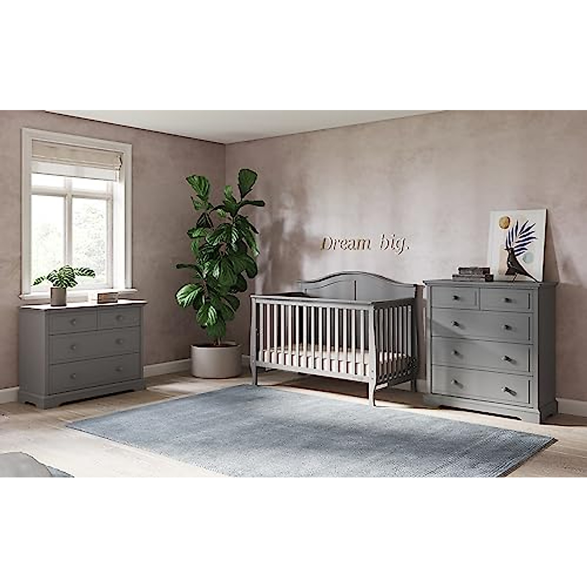 Child Craft Camden 4-in-1 Lifetime Convertible, Cool Gray