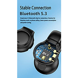 Wireless Ear Clip Earbuds Bluetooth Open Ear HiFi Stereo Sound Waterproof Bluetooth Bone Conduction Earbuds Long Battery Life for Cycling，Driving，Working