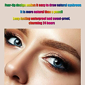 Apooliy Liquid Eyebrow Pen, Waterproof Microblading Eyebrow Pencil with a Micro-Fork Tip Applicator, Creates Natural Looking Brows Effortlessly