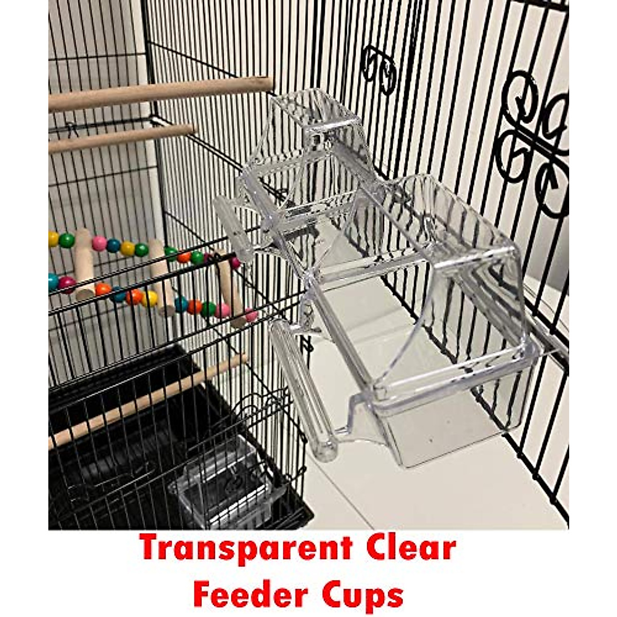 Large Double Roof Top Flight Bird Cage with Toys for Cockatiels Sun Parakeets Green Cheek Conures Aviary Budgie Finch Lovebird Canary Pet Bird Travel Cage